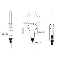 China Flexible Rogowski Coil Current Probe for Accurate AC Current Measurements 1A-100kA for sale