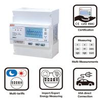 China 3 Phase Solar PV Digital Dual Tariff Energy Meter 5 65 A 230 400 V for sale