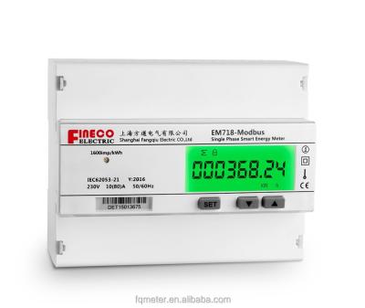China EM718 230V 10 80 A Multi Tariff Power Consumption Electrical Meter Remote for sale