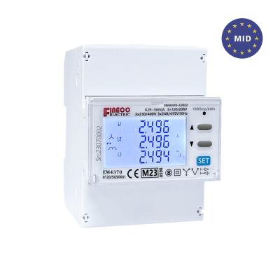 China MID Approved EM4370 3 Phase Energy Meter 5(65)A 120V to 415V Power Analyzer for sale
