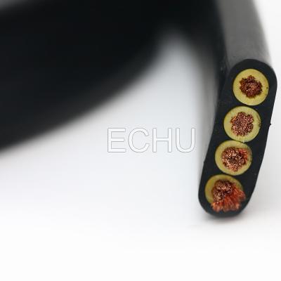 China YFFB Flat Flexible Crane Cable 300/500V 4 Core 4mm2 Oil Resistant Flame Retardant for sale