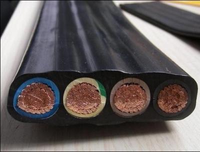 China Cold Resistant Flat Crane Cable YFFB 4 Core 4mm² 300/500V ECHU Flexible Cable for sale