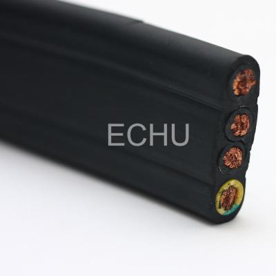 China Rubber Crane Cable ECHU Flat Cable 300/500V 450/750V for Crane Conveyer for sale