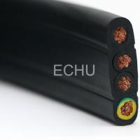 China ECHU YFFB Flat Traveling Crane Cable 300/500V 4 Core 4mm2 Oil Resistant Rubber Sheath for sale