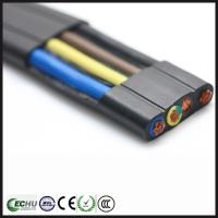 China 4 Core Flexible Flat Crane Cable 300/500V YFFB Rubber Sheathed Control Cable for sale