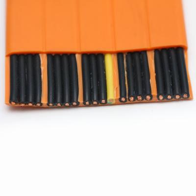 China CE Certified Flat Elevator Cable TVVB 4-66 Cores 0.5-0.75mm2 for 80m Travel Height for sale