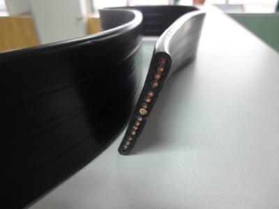 China ECHU Flat Elevator Cable TVVB 4-24 Cores 0.5-0.75mm2 CE CCC Approved for sale