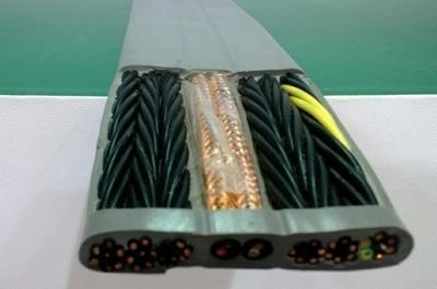 China CE CCC Approved Flat Elevator Cable with Signal Cable 0.75mm2 4-24 Cores for sale