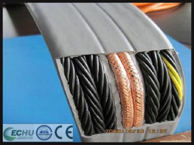China Flat Elevator Traveling Cable TVVB 4-66 Cores 0.5-0.75mm2 CCC CE Approved for sale