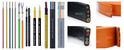China ECHU Flat Elevator Cable 24 Core 0.75mm2 CE CCC Approved TVVB for sale