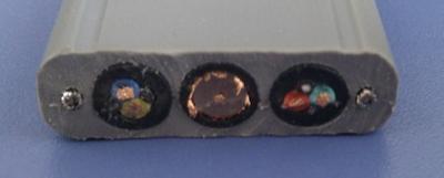China ECHU Flat Traveling Elevator Video Cable 300/500V 75 Ohm CCTV Cable for sale