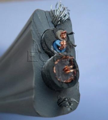 China Flat Elevator Cable with Coaxial 75 Ohm Traveling Cable 300/500V for sale