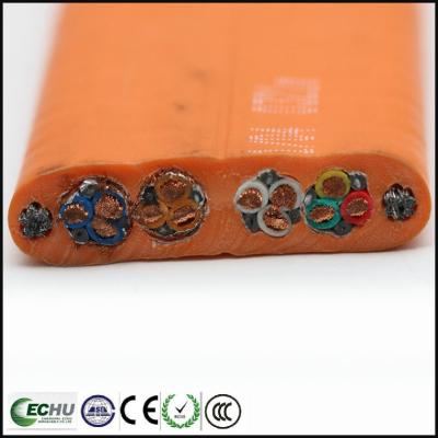 China CE Certified PVC Flat Elevator Cable 4-24 Cores 0.75mm2 for Traveling Height 80m for sale