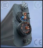China Flat Elevator CCTV Cable 300/500V 75 Ohm Traveling Video Cable for Elevator for sale