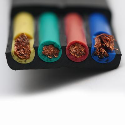 China ECHU Flat Traveling Cable, Flat Crane Cable, NBR insulation, NBR Jacket Flat Cable 450/750V for sale