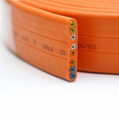 China Elevator Traveling Control Cable TVVBPG 40x0.75mm Flat Cable CE CCC for sale
