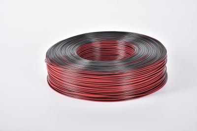 China Two Core Parallel Audio Flat Cable UL2468 PVC Insulated Copper Red and Black Electric Speaker Cable for sale