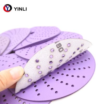 China Aluminum Oxide 15 Hole Hook and Loop Sanding Disc 40 Grit 125mm for 3M for sale