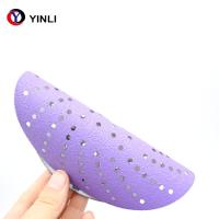 China 9 Holes PSA Coated Angle Grinder Sand Paper 3M Purple Sandpaper 5 inch 125mm for sale