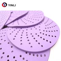China Non Clogging Ceramic Alumina Sandpaper 5in Hook and Loop Drum Sander Paper 100 Pieces for sale