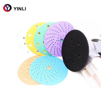 China 7 Holes 6 Inch Zirconia Resin Fiber Disc 150mm Self Adhesive Sanding Discs for sale