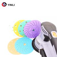 China 7 Holes 6 Inch Zirconia Resin Fiber Disc 150mm Self Adhesive Sanding Discs for sale