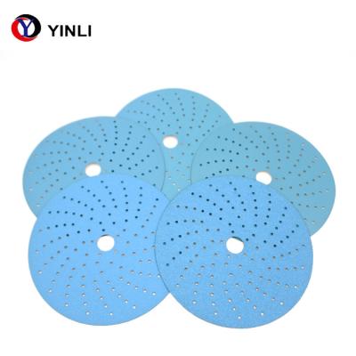China 8 Holes 5 Inch Ceramic Sanding Disc 800 Grits Hook and Loop Abrasive Paper for Polishing for sale