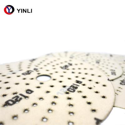 China 80 Grit Ceramic Alumina Hook and Loop Sanding Disc 125mm 5 Inch with Holes for Auto Body Repair for sale