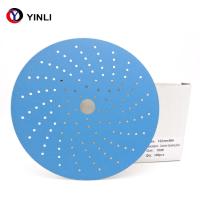 China 3M 9 Hole 3 Inch Angle Grinder Sanding Discs 80 Grit Silicon Carbide PSA for sale