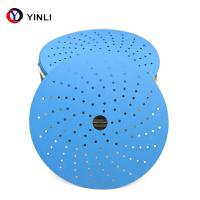 China 6 Inch 150mm Zirconia Sanding Disc 800 Grit 15 Hole Hook and Loop for Automotive for sale