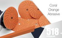 China Orange Ceramic 6 Inch Round Sanding Discs with Holes for Auto Paint Removal for sale
