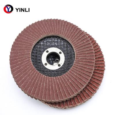 China 120 Grit 150x22mm Aluminum Oxide Flap Disc T27 for Metal Polishing and Finishing for sale