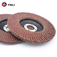 China 4.5 Inch 115mm 80 Grit Aluminum Oxide Flap Disc Fiberglass Backing for Angle Grinder for sale