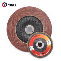 China 4.5 Inch 115mm 80 Grit Aluminum Oxide Flap Disc Fiberglass Backing for Angle Grinder for sale