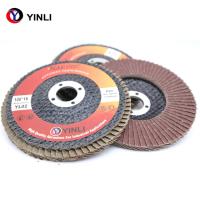 China T27 Type Aluminum Flap Disc 60 Grit 100mm for Metal Grinding and Finishing for sale