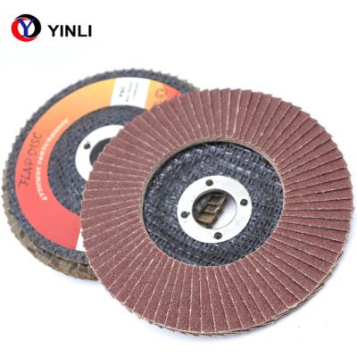 China 100mm 60 Grit Aluminum Oxide Flap Disc for Metal Working 4 Inch Angle Grinder for sale