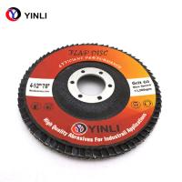 China Calcined Aluminum Oxide 125mm 5 Inch Flap Disc for Metal and Wood Polishing 12200 RPM for sale