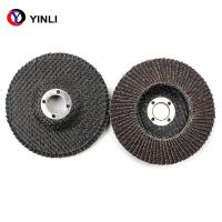 China 115mm Aluminum Flap Disc Abrasive Tool Brown Sand for Wood 40-400 Grit for sale