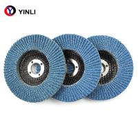 China Zirconia Flap Disc 5 Inch 125mm 60 Grit for Steel Polishing Blue T29 for sale
