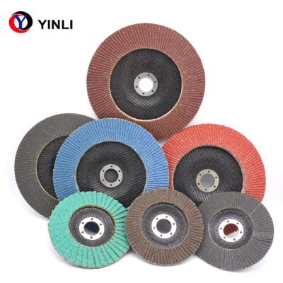 China Zirconia Flap Disc 115x22mm 125x22mm T27 T29 Fiberglass Backing Abrasive for Stainless Steel for sale