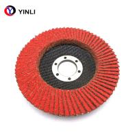 China 100mm T27 Ceramic Flap Disc Polycotton Cloth Grit P36-P120 for Stainless Steel for sale