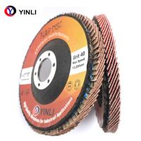 China 5 Inch 125mm T27 Ceramic Flap Disc 60 80 120 Grit Curved Abrasive Wheel for sale