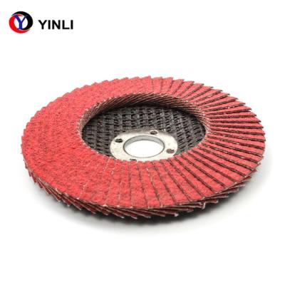 China 5 Inch 125mm Ceramic Flap Disc T27 T29 Flexible Grinding Wheel for Metal Stainless Steel for sale
