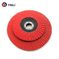 China Ceramic Flap Disc 4.5 Inch 115mm T29 for Hard Metal Grinding and Welding for sale