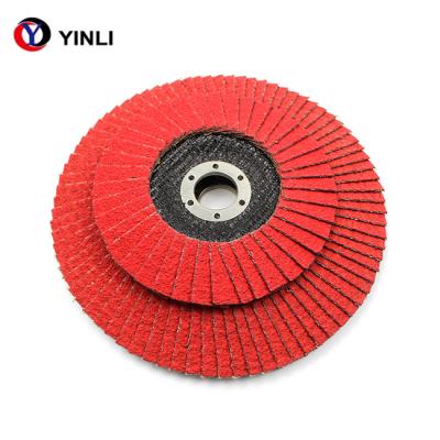 China Ceramic Flap Disc 4.5 Inch 115mm T29 for Hard Metal Grinding and Welding for sale