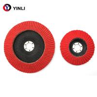 China 115mm Ceramic T27 Flap Disc Curved Edge for Corner Grinding 40-120 Grit for sale