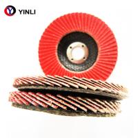 China Industrial Ceramic Fillet 40 Grit Flap Disc T27 Type 4.5 Inch 115mm Fiberglass Backing for sale