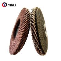 China Red Aluminum Oxide Flap Disc 4.5 Inch 60 Grit for Polishing Sheet Metal for sale
