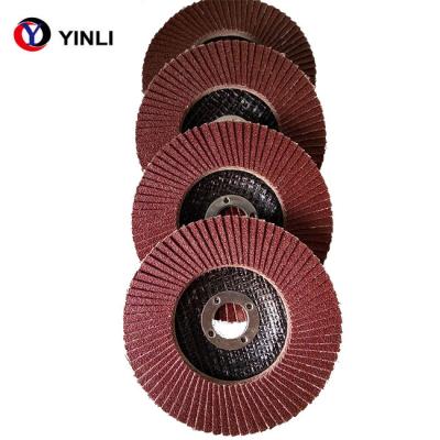 China 5 Inch Aluminum Oxide Flap Disc 125mm Grit 40 for Angle Grinder 12200 RPM for sale