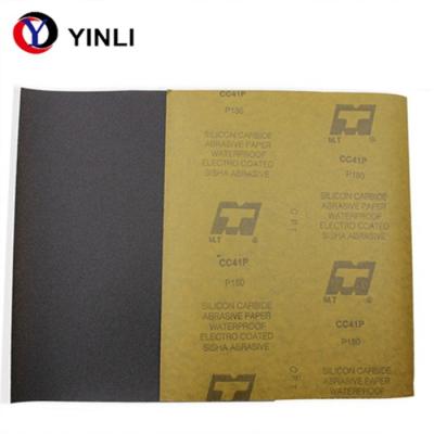 China 2000 Grit Silicon Carbide Sandpaper 9x11 Inches Waterproof Kraft Paper Back for Metal Polishing for sale